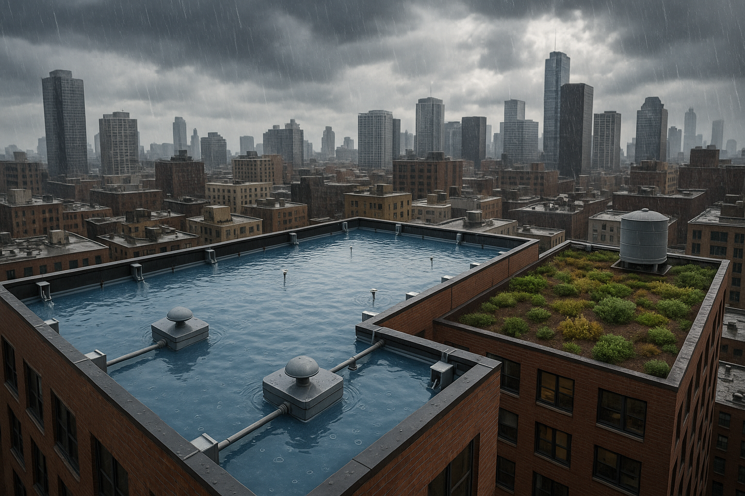 Blue Roofs for Rooftop Stormwater Detention - Blackhill Roofing